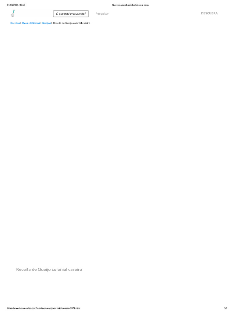 Quijo Caseiro de Altíssima Complexidade 3 | PDF