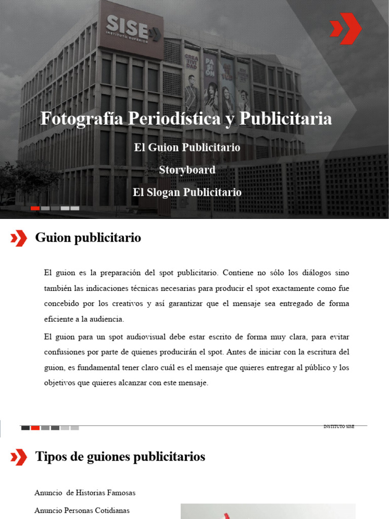 Presentación 4 Guion Publicitario. Storyboard. Slogan Publicitario-1 ...