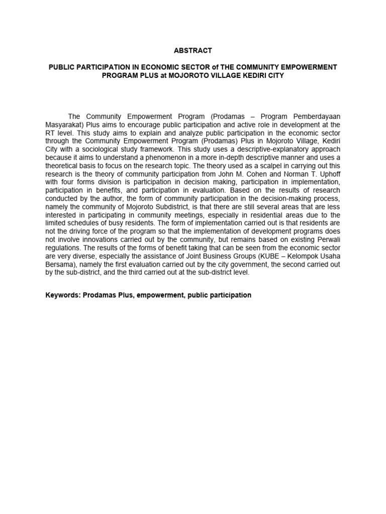 Public Participation in Prodamas Plus | PDF