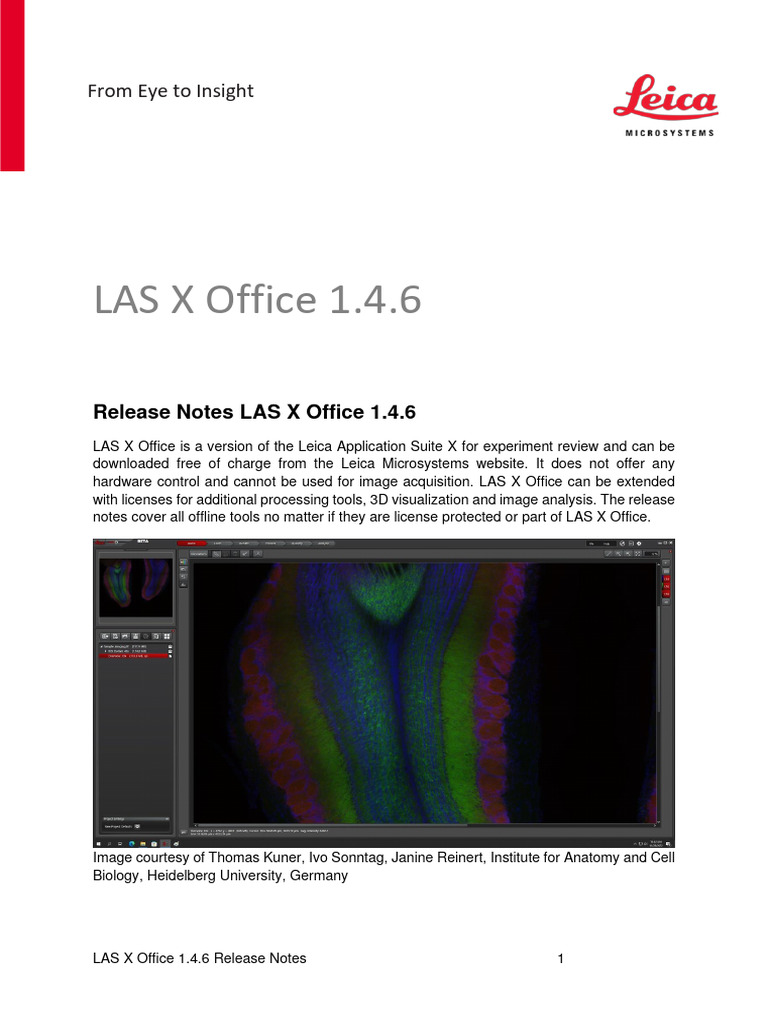 LAS X Office 1.4.6 ReleaseNotes | PDF | Microsoft Windows | Windows 10