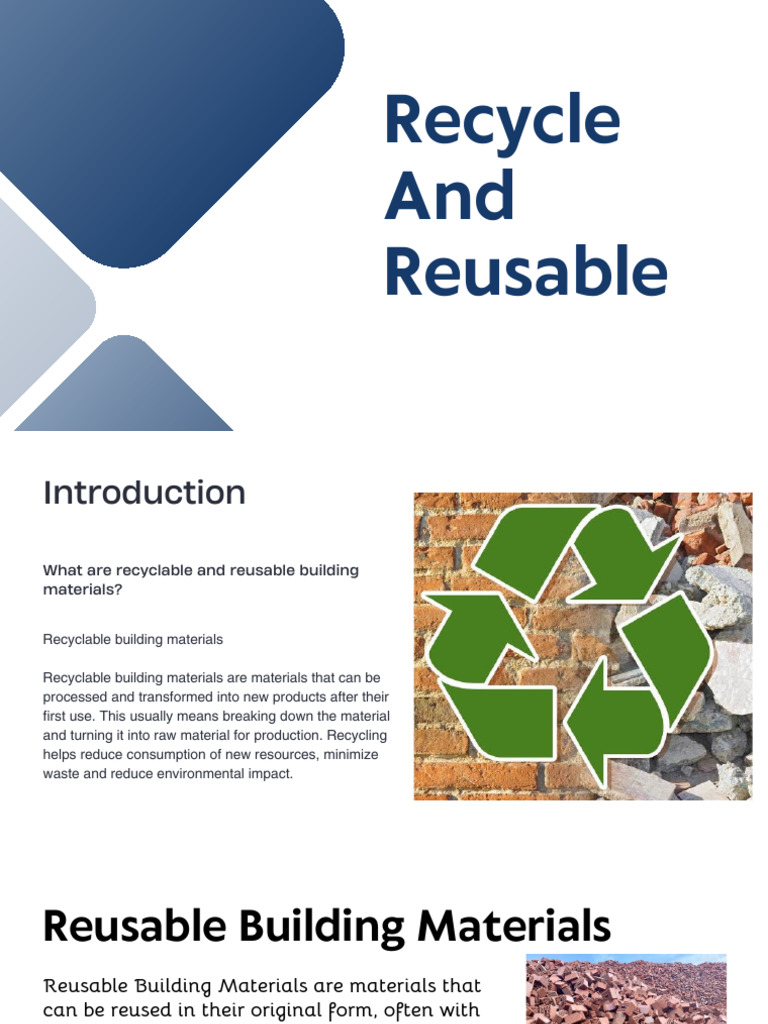 Recyclable or Reusable Materials | PDF | Recycling | Reuse