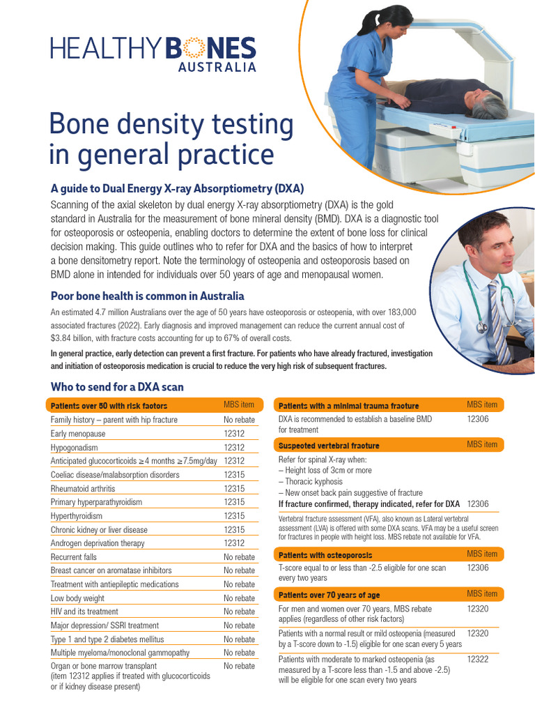 Hba GP Bone Density Brochure 2023 v10 | PDF | Osteoporosis | Clinical ...