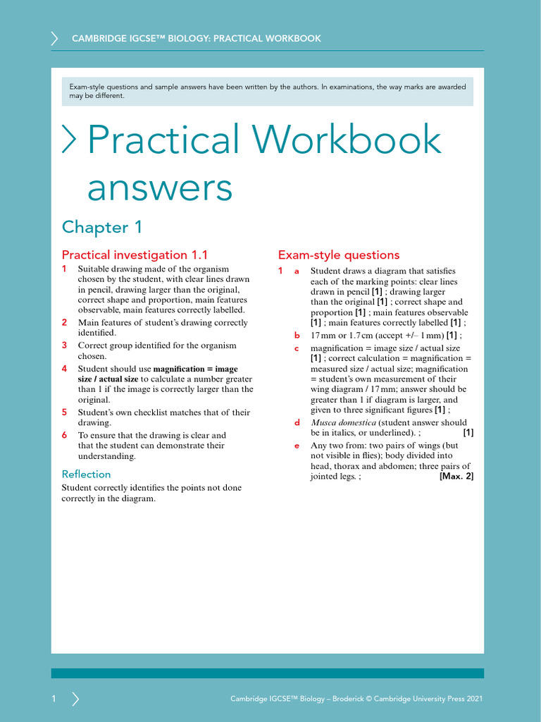 Practical Work Book Answers - 1 To 13 | PDF | Foods | Leaf