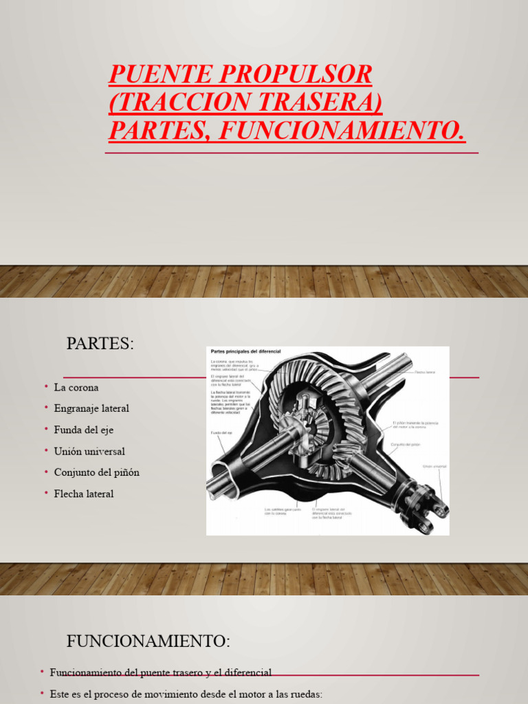 Puente Propulsor (Traccion Trasera) Partes | PDF