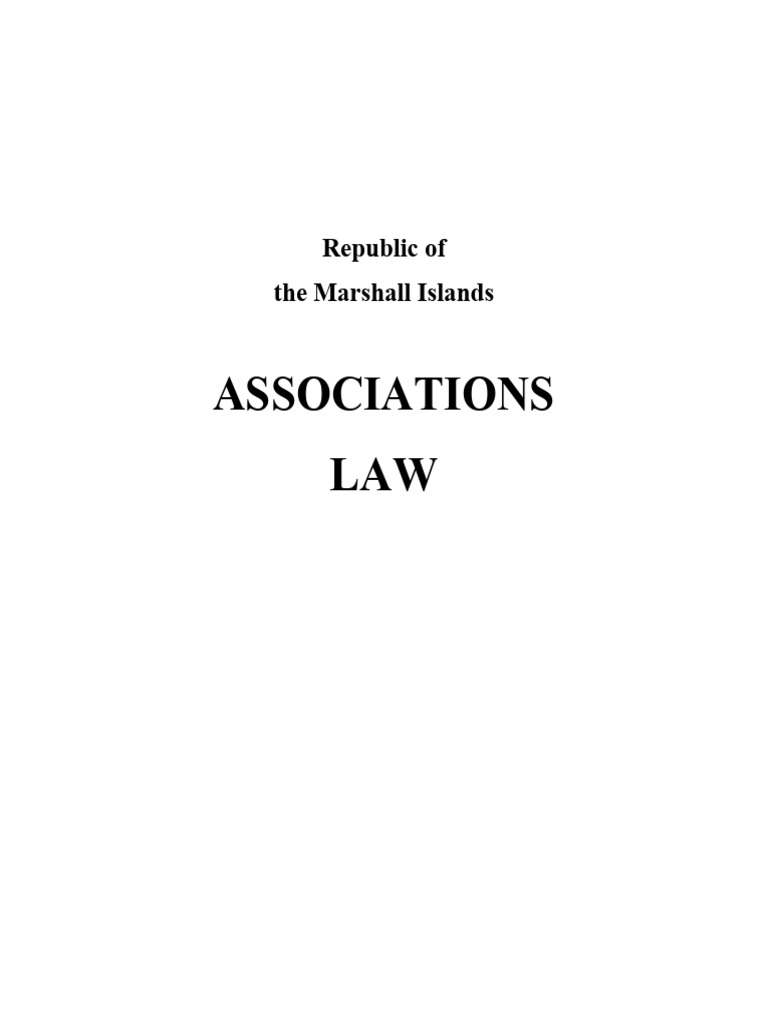 Associations Law Courtesy Copy Published by The RMI Registrar of ...