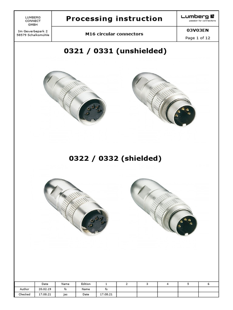 Conector V - 03xx - en | PDF | Electrical Connector | Wire