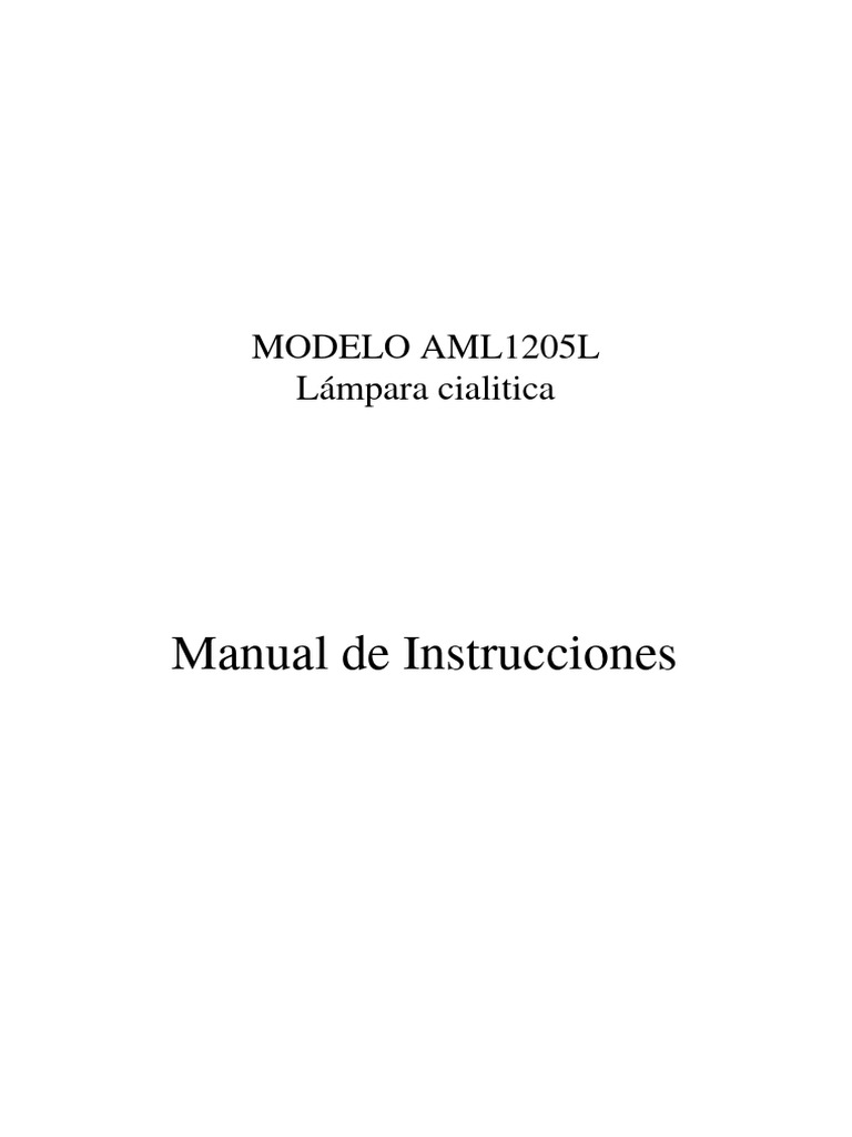 AML1205L Shadowless Operating Lamp Manual Corregido | PDF | Bombilla ...