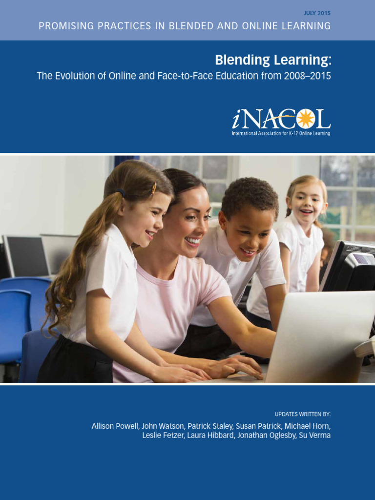 Blended Learning - The Evolution of Online and Face To Face Education From 2008 To 2015 | PDF ...