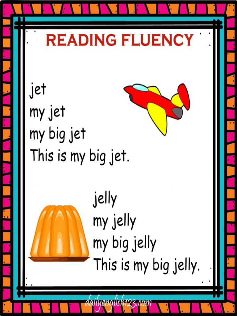 Reading Fluency - J | PDF
