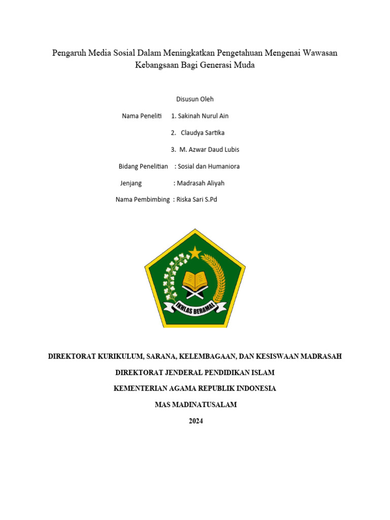 Efektivitas Media Sosial Dalam Meningkatkan Pengetahuan Mengenai Wawasan Kebangsaan Bagi ...