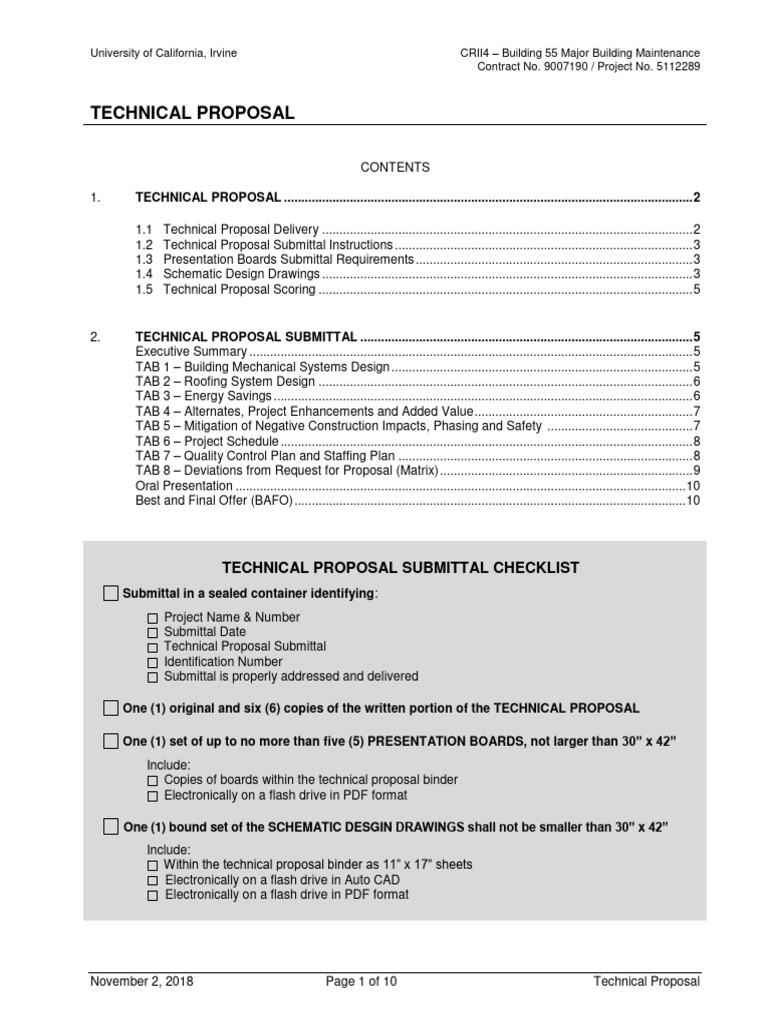 Uci Req Building 55 Tech Proposal | PDF | Laboratories | Specification ...