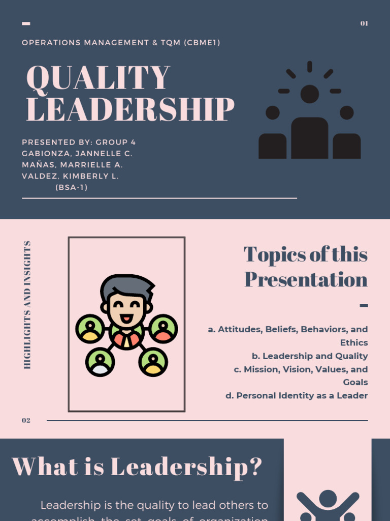 Quality Leadership | PDF | Leadership | Goal