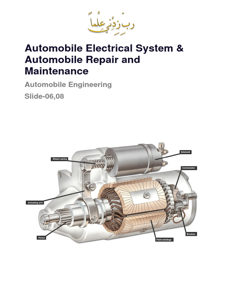 06,08.automobile Electrical System - Repair and Maintenance | PDF