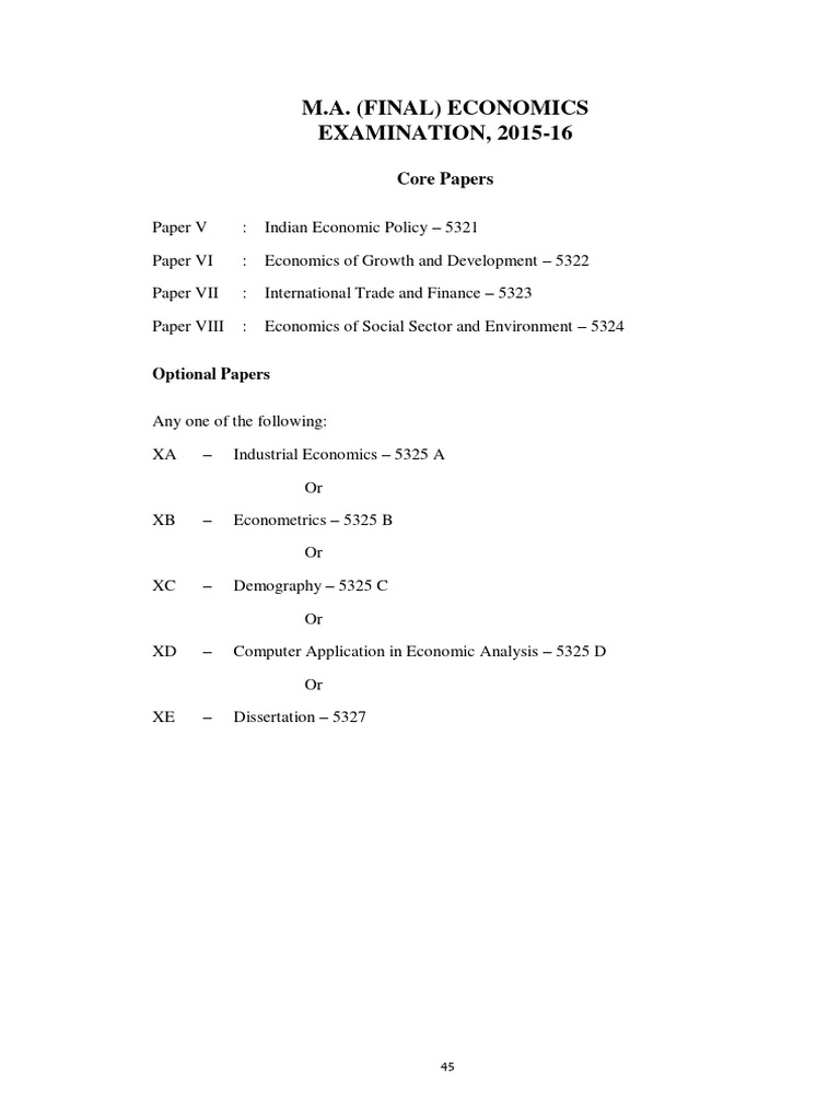 Ma Economics Final Sylabus | PDF | Externality | Economic Growth