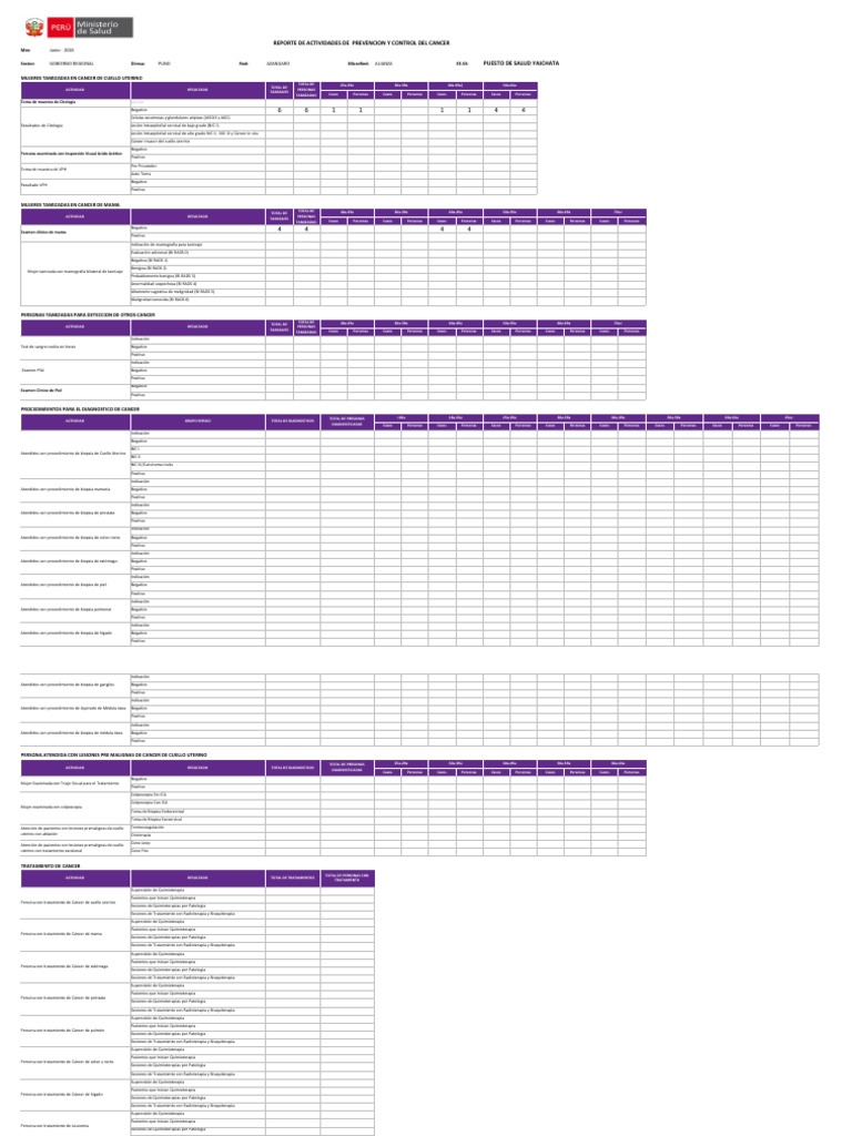 ReporteActividadesCancer2022 YAJ | PDF | Cáncer de cuello uterino ...