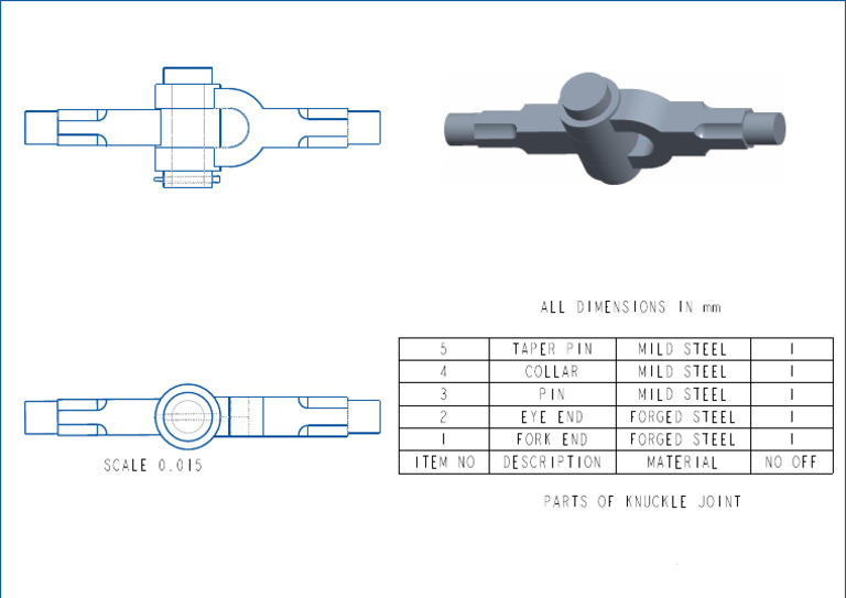 Knuckle Joint Parts Specifications | PDF