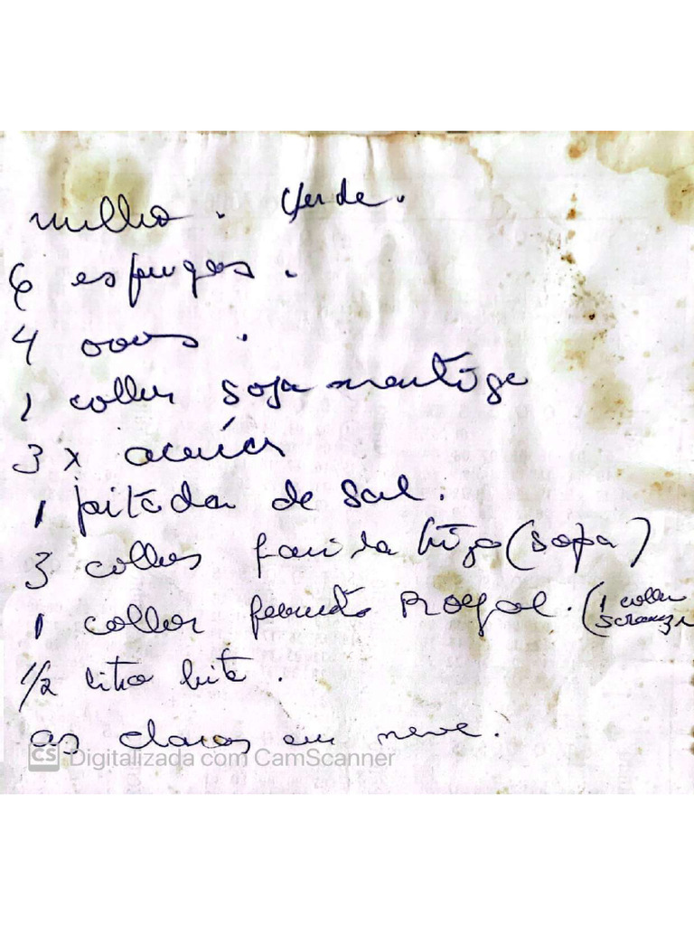 Bolo Milho Verde 2 Opc | PDF