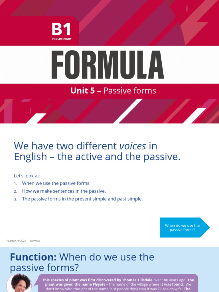 Formula Grammar PPT B1 U5 | PDF | Verb | Linguistics