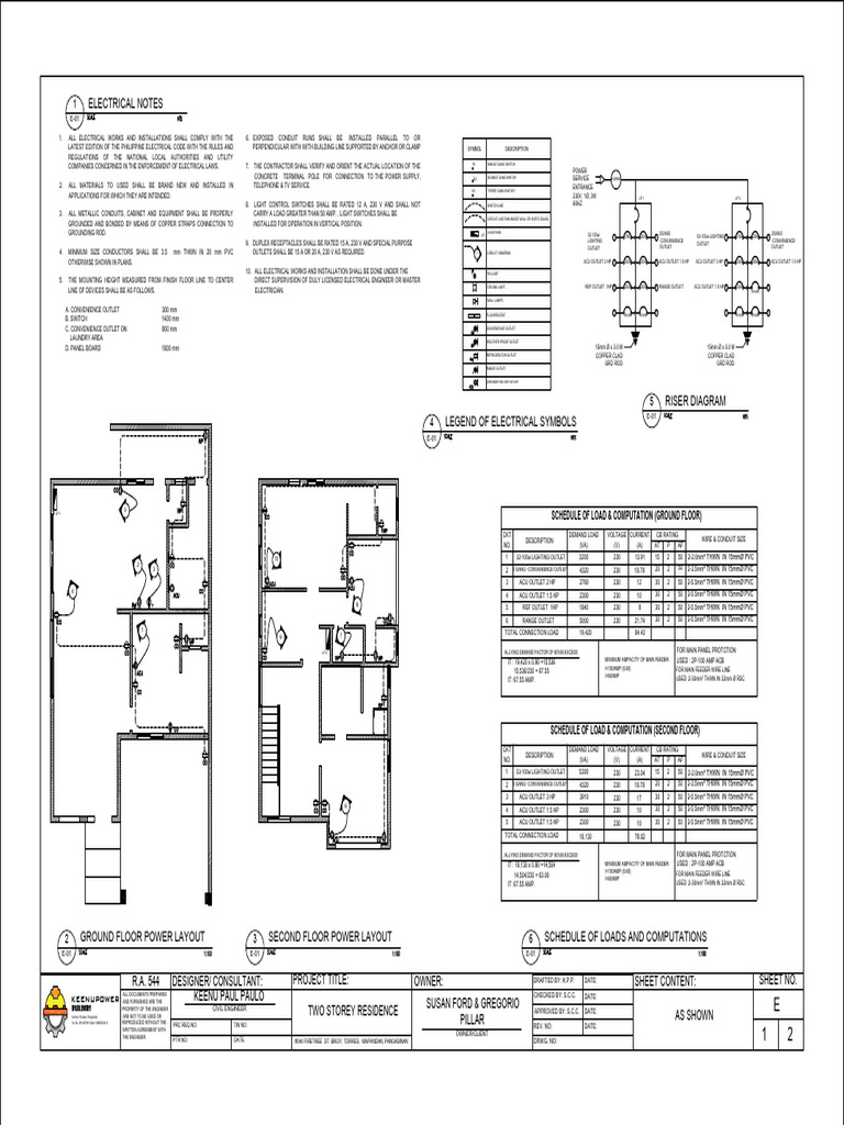 Electrical Plan | PDF | Ac Power Plugs And Sockets | Electrical Engineering