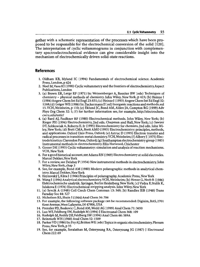 Cyclic Voltammetry Book Captulo 11. | PDF