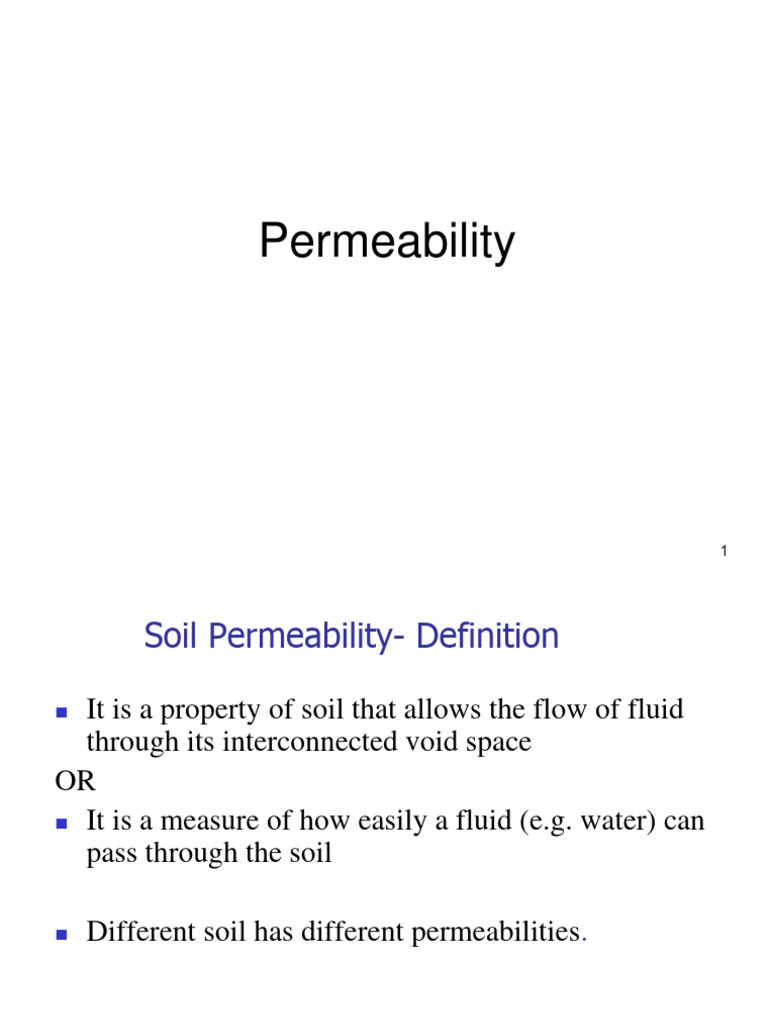 Lecture Permeability Civil | PDF | Permeability (Earth Sciences) | Soil ...