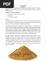 Angle of Repose Values For Various Soil Types | PDF | Civil Engineering ...