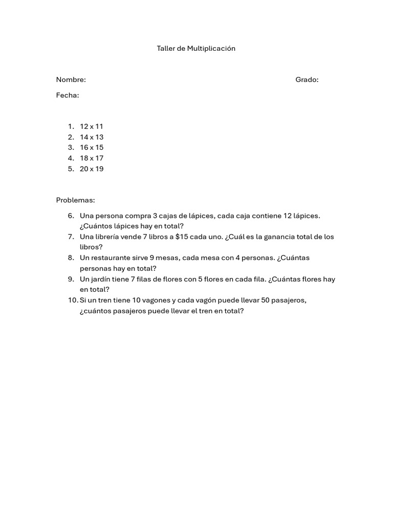 Tamler de Matematicas | PDF