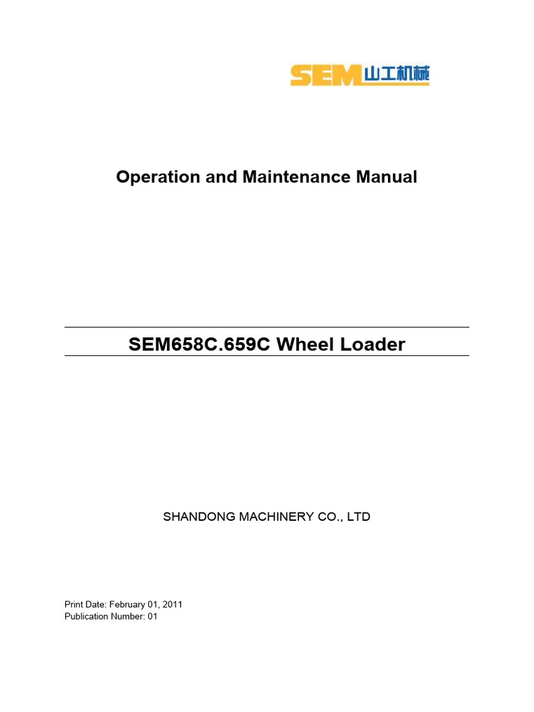 山工658c 659c操作维护手册 (English) | PDF | Safety | Mechanical Engineering
