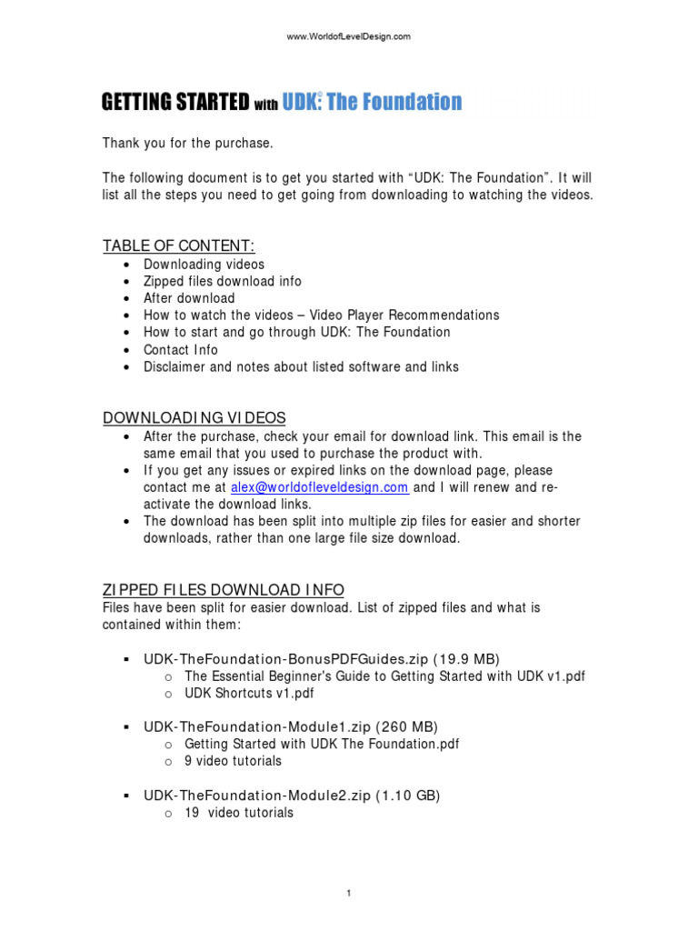 Getting Started With UDK The Foundation | PDF | Computer File | Zip (File Format)