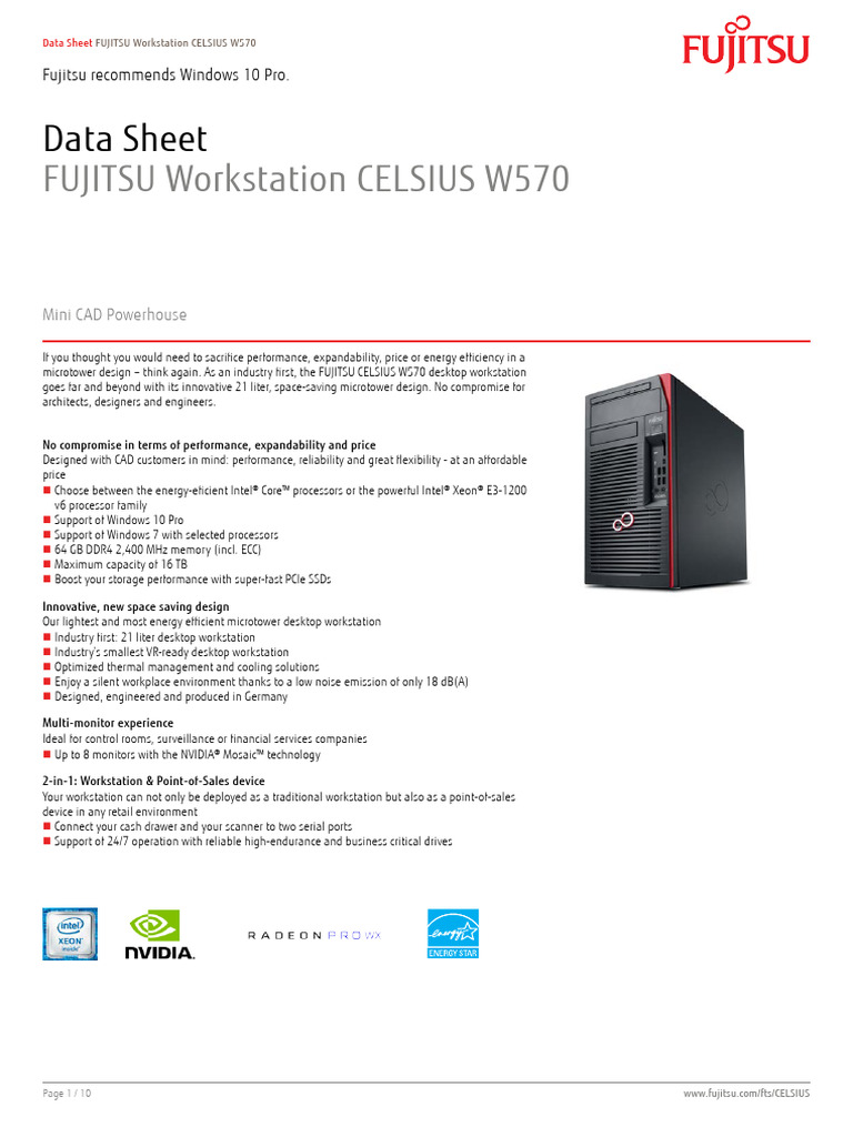 Fujitsu - ds-CELSIUS-W570 | PDF | Solid State Drive | Bios