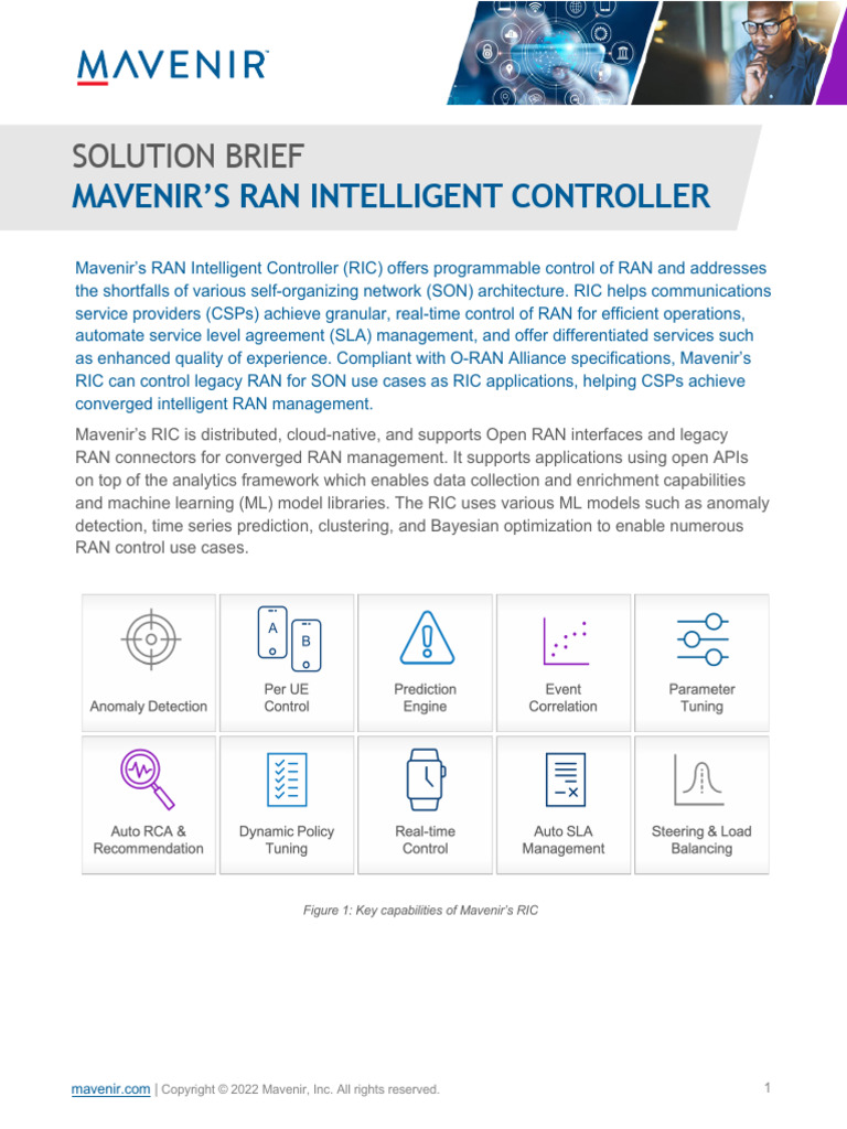 Mavenir RIC Solution Brief 011722 | PDF | Quality Of Service | Computer ...