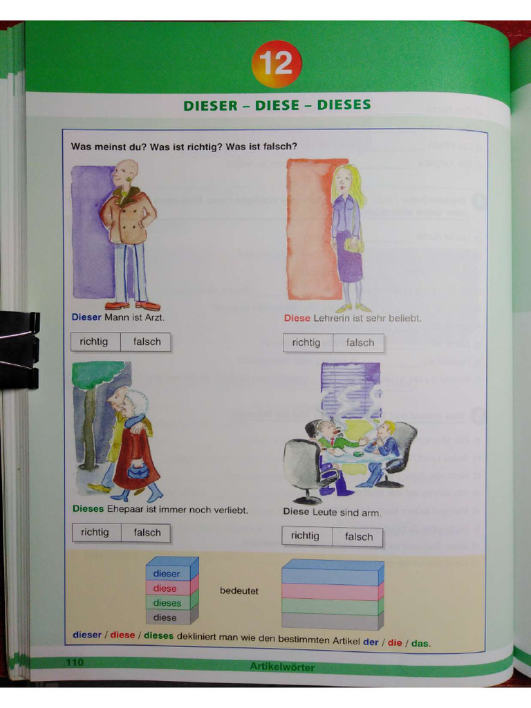 Thema 12 Dieser-Diese-Dieses (S.110-113) | PDF