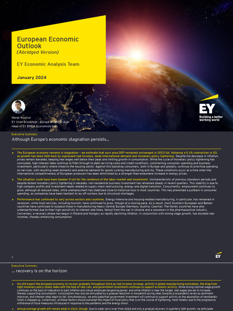 Ey European Economic Outlook Jan24 Abridged Report | PDF | Inflation ...