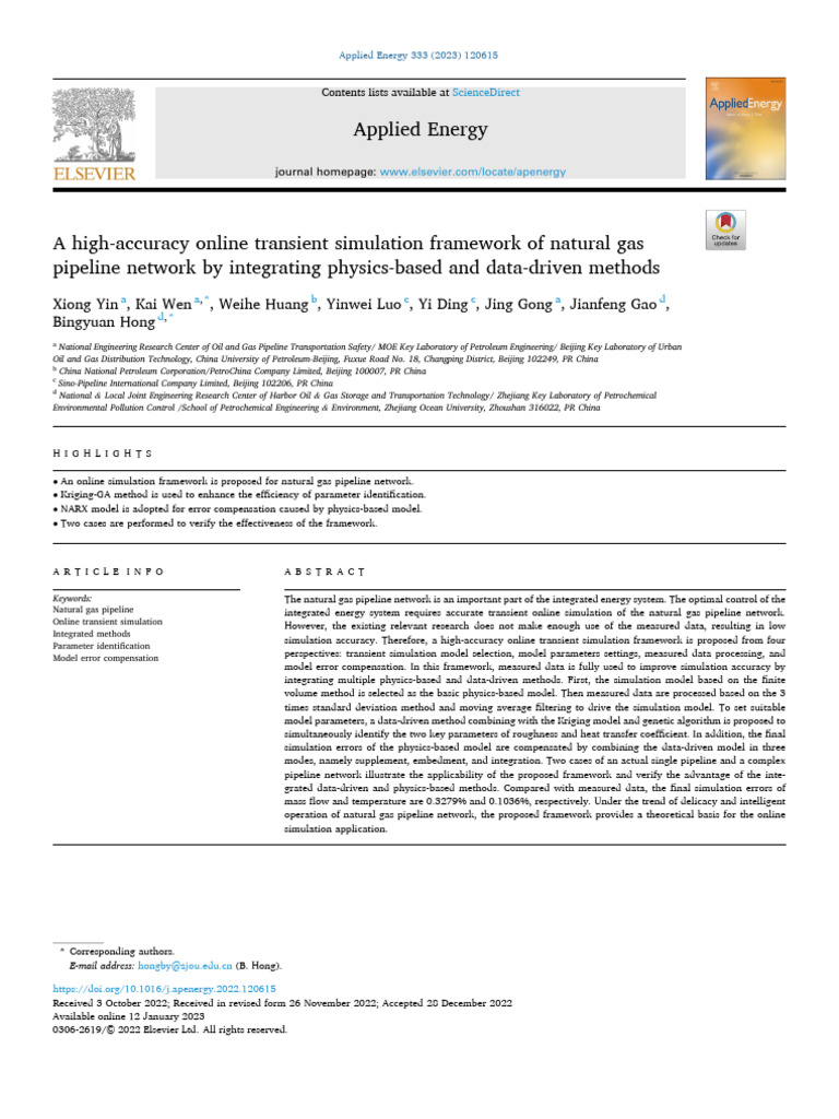 High-Accuracy Gas Pipeline Simulation Framework | PDF | Fluid Dynamics ...