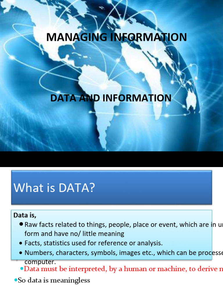 Data And Information Pdf Inputoutput Data 