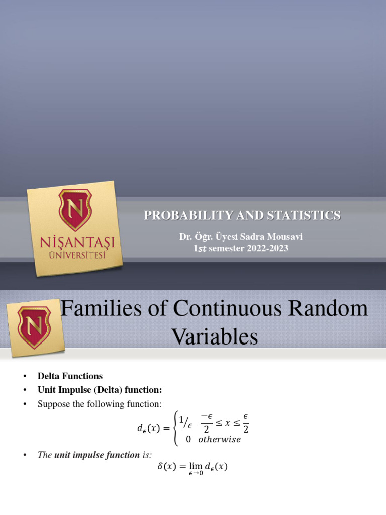 Week 11 | PDF | Probability Density Function | Random Variable