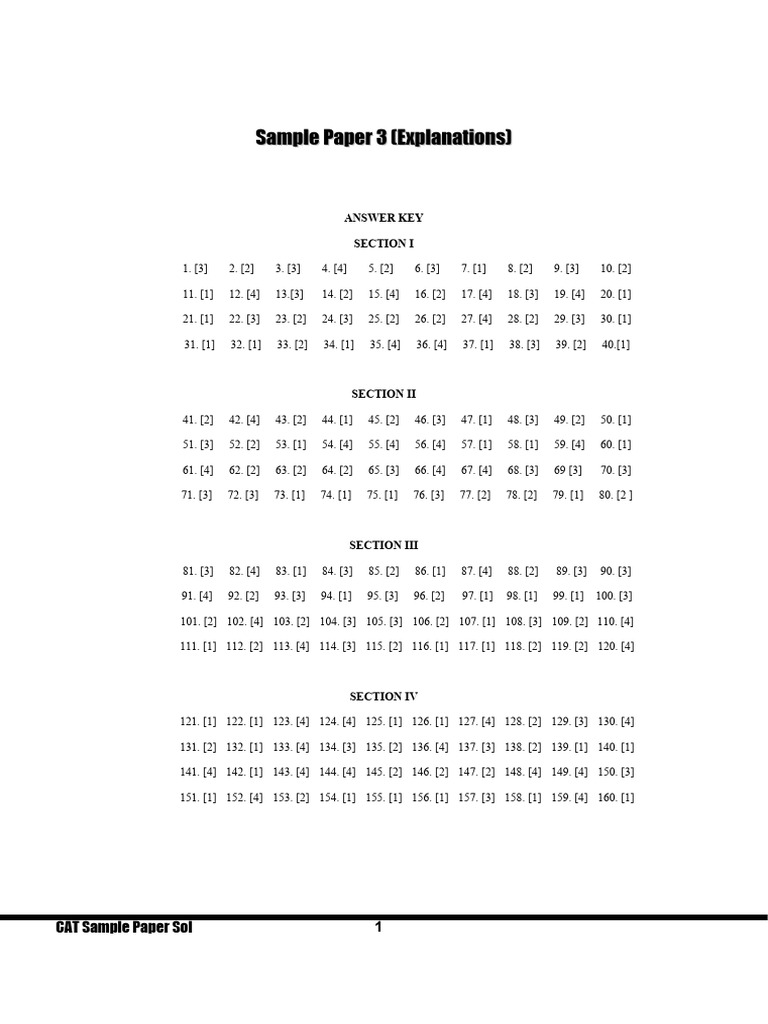 Cat, GMAT Mock2 Sample Paper 3 (Explanations) | PDF | Quadratic Equation