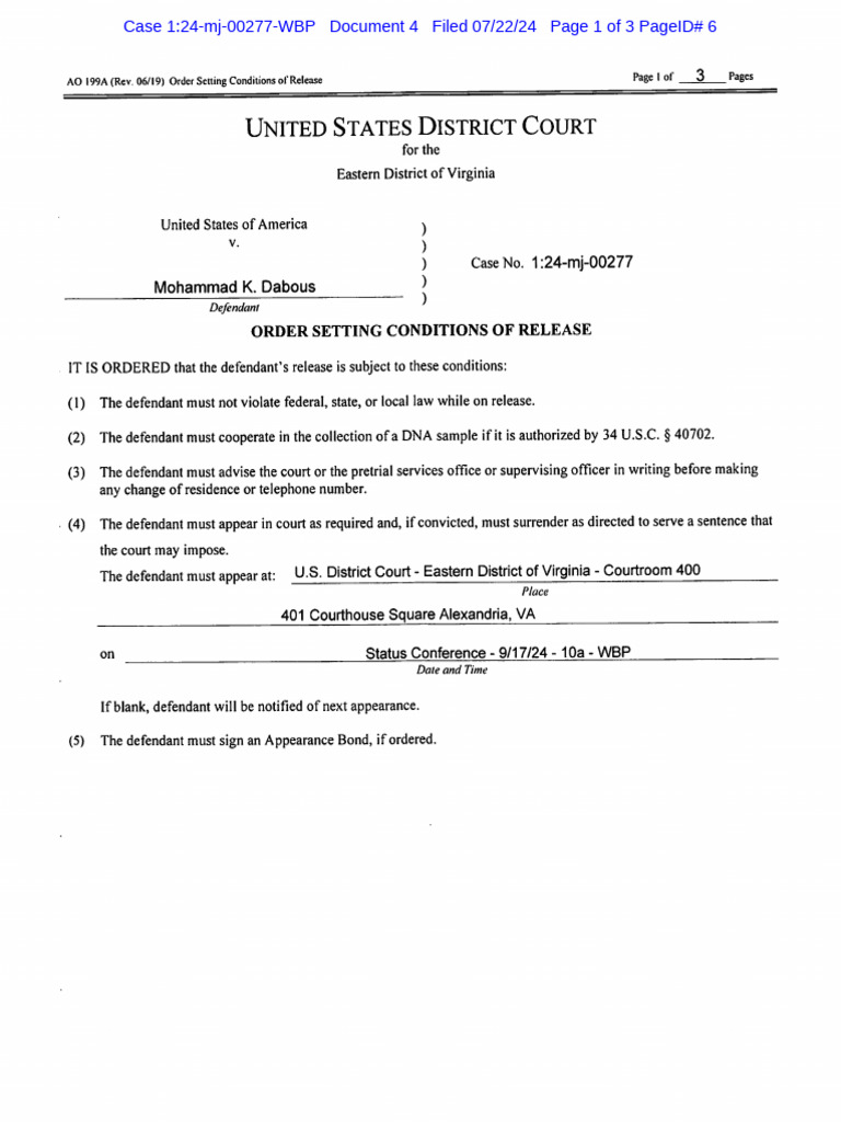 DABOUS Conditions of Release | PDF | Felony | Crime & Violence