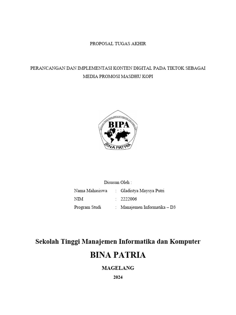 Layout Latihan Penyusunan Proposal | PDF