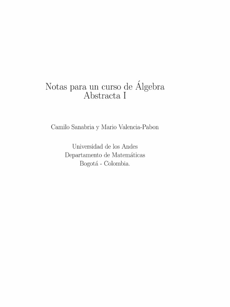 Curso de Algebra Abstracta | PDF