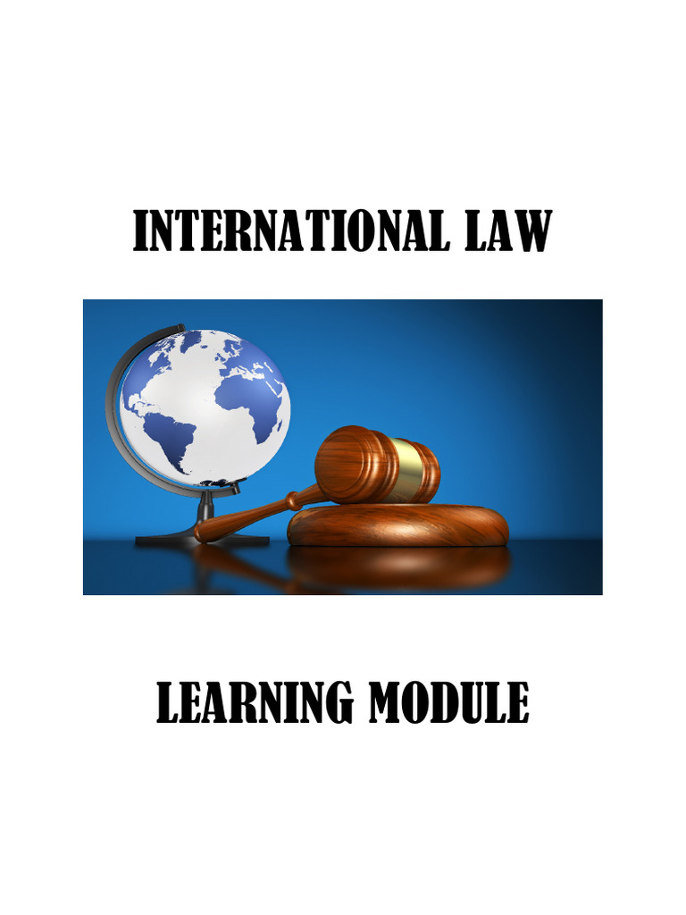 International Law Learning Module | PDF | International Law | Consul ...