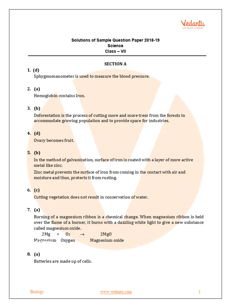 Section A 1. (D) (A) (B) : Solutions of Sample Question Paper 2018-19 ...