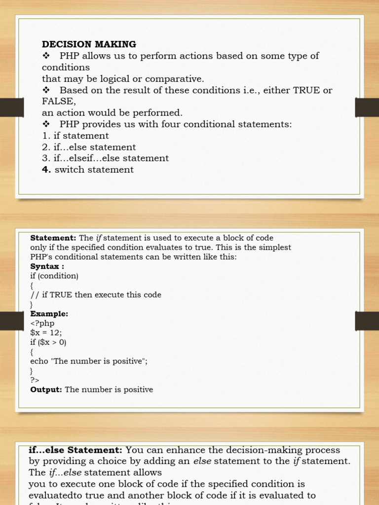 Unit 2 Pdf Control Flow Php
