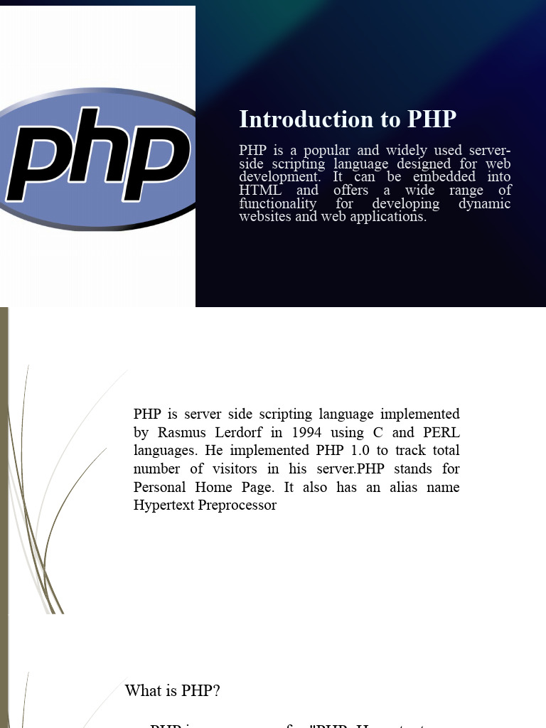 Unit 1 | PDF | Php | Variable (Computer Science)