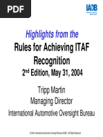 IATF 16949 Recognition Rules & Interpretations | PDF | Audit ...