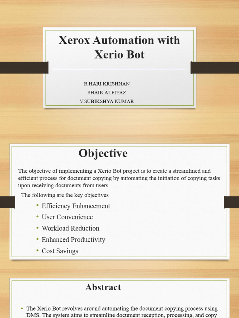 Xerio Bot.. | PDF | Photocopier | Automation
