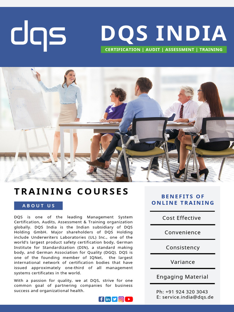 DQS India Training Courses | PDF | Quality Assurance | Lean Manufacturing