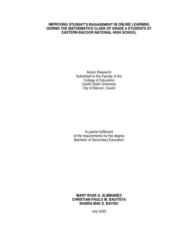 Action Research Final Na Talaga | PDF | Survey Methodology | Educational Technology