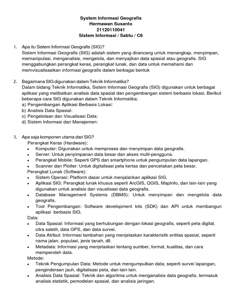Sistem Informasi Geografis | PDF