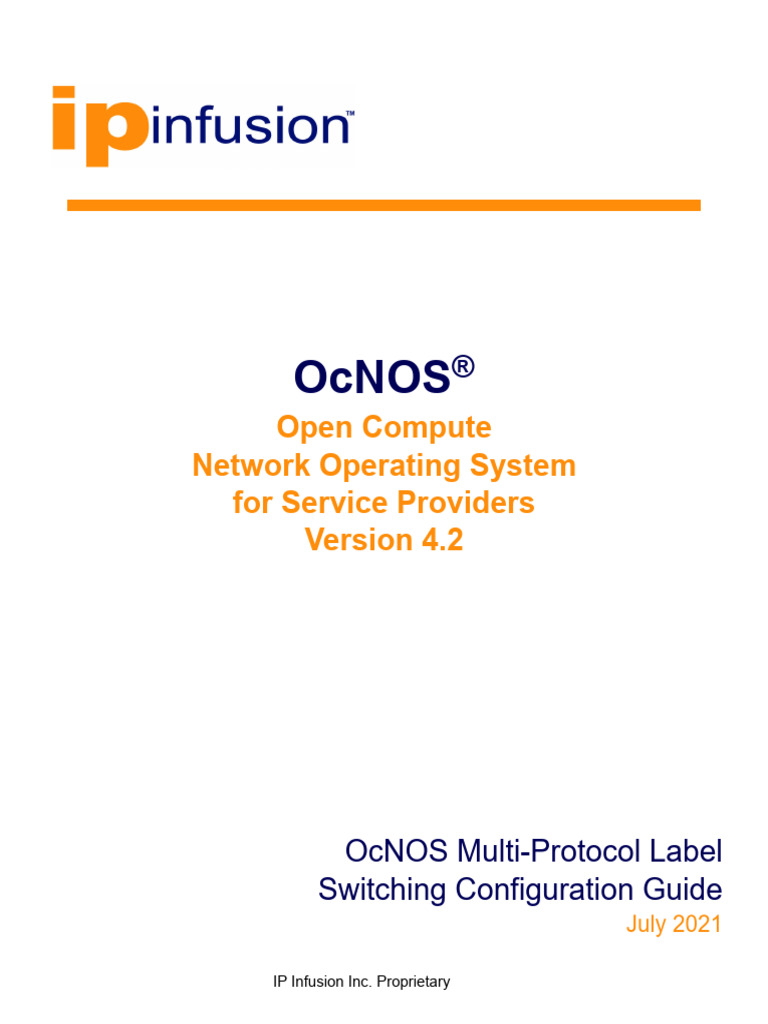 Ocnos-Sp 4.2 Mpls Config Guide | PDF | Networking | Multiprotocol Label ...